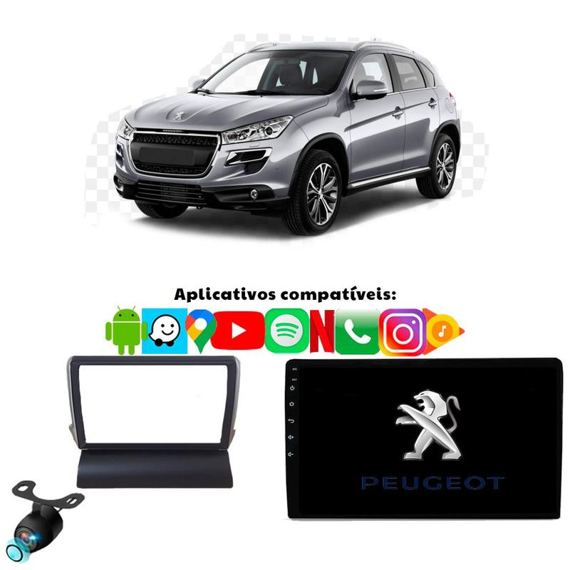 Central Multimidia Peugeot 4008 2017 2018 2019 2020 2021 2022 2023 9 polegadas - Kratu - Central ...