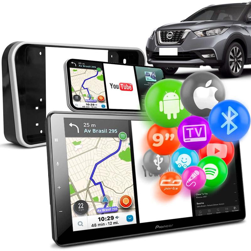 Central Multimídia Pioneer DMH-ZS9380TVN 2 Din 9" Nissan Kicks 2017 a ...