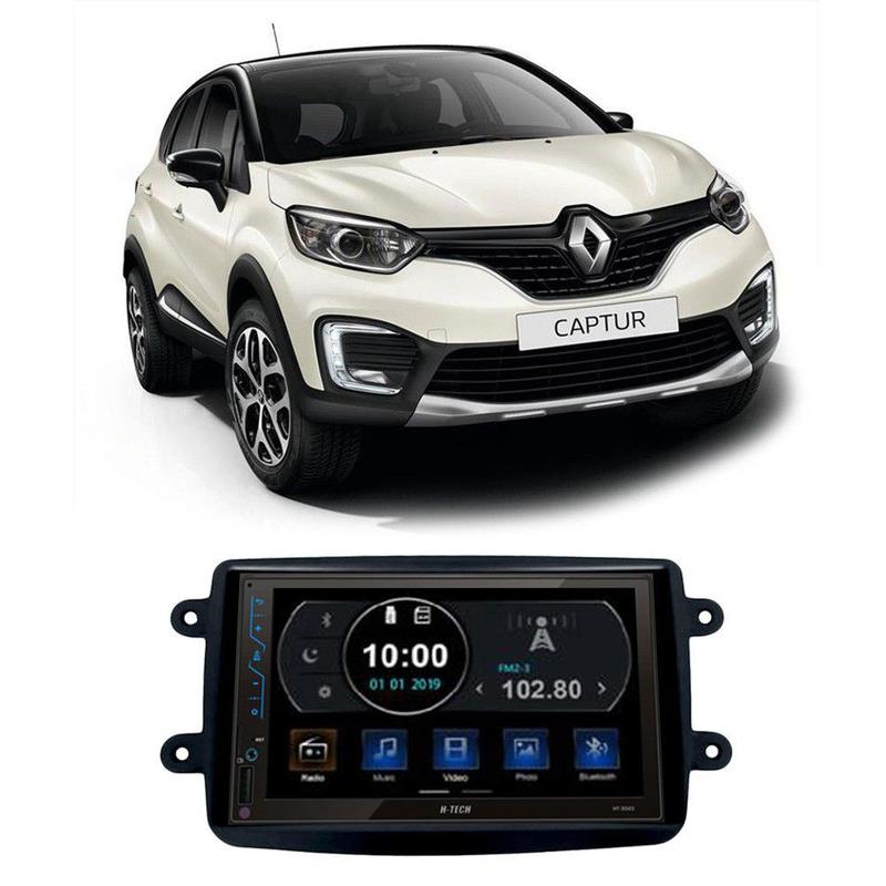 Central Multimídia Renault Captur 2017 a 2022 7 Polegadas Espelhamento ...