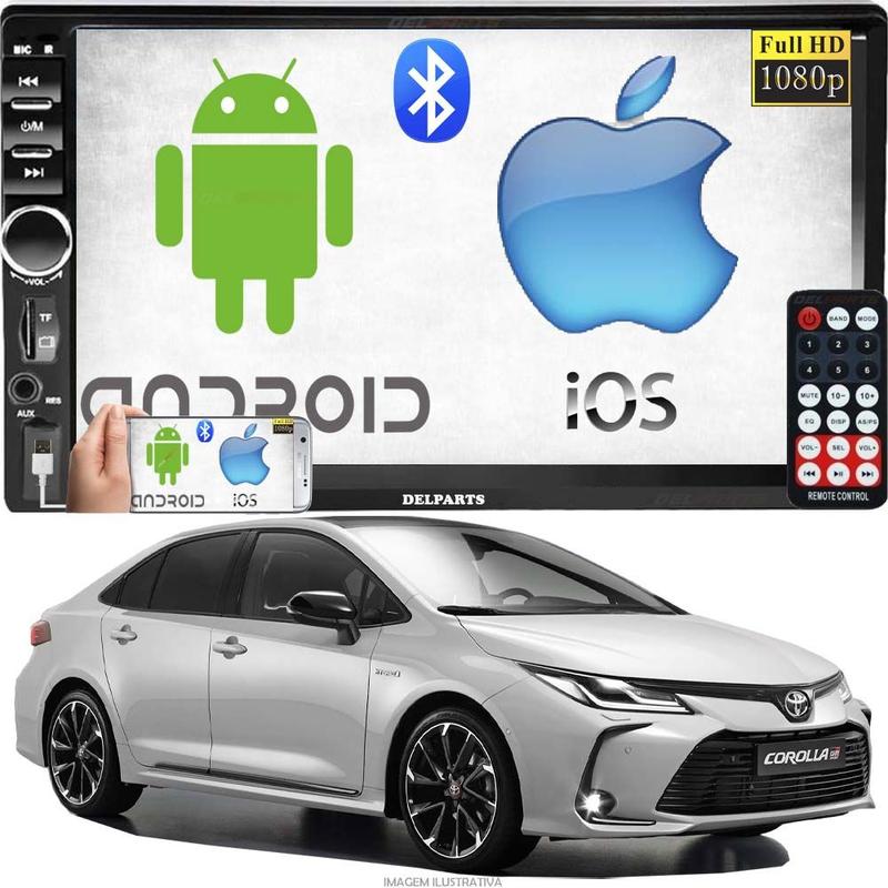 Central Multimidia Som Player Mp5 Android Ios Toyota Corolla 2021 ...