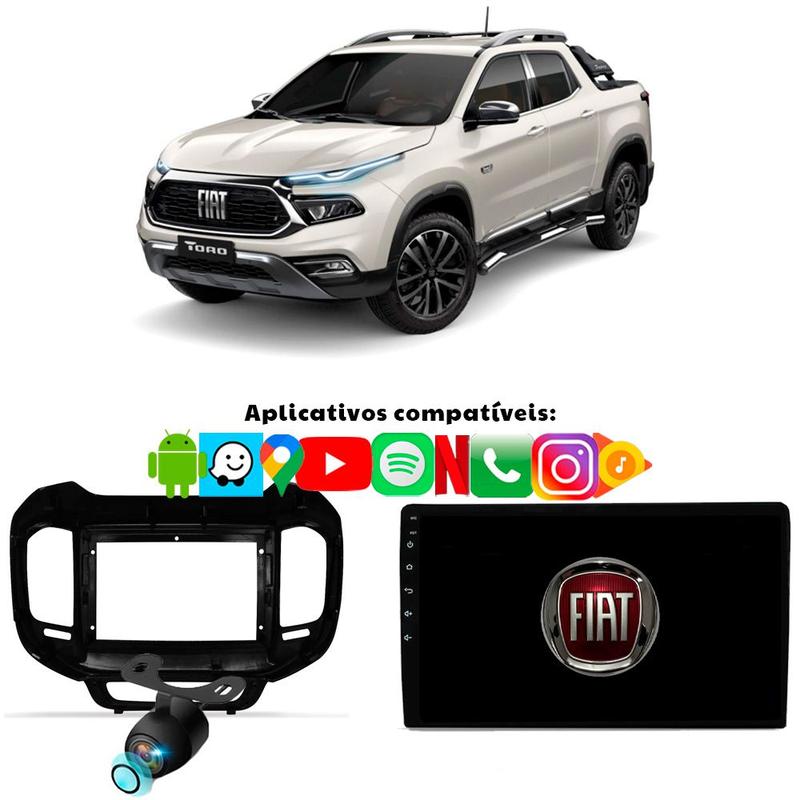 Central Multimidia Toro 2016 2017 2018 2019 2020 2021 2022 9 polegadas Fiat - htech - Central ...