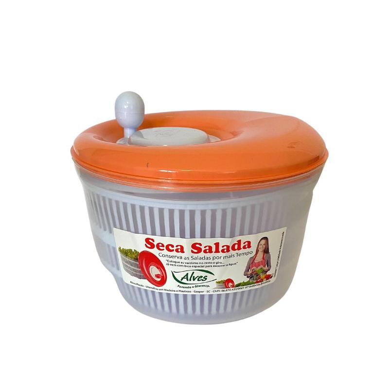 Centrífuga De Salada Secador Verduras Manual 4,5 L Cores - Alves - Centrífuga de Frutas ...