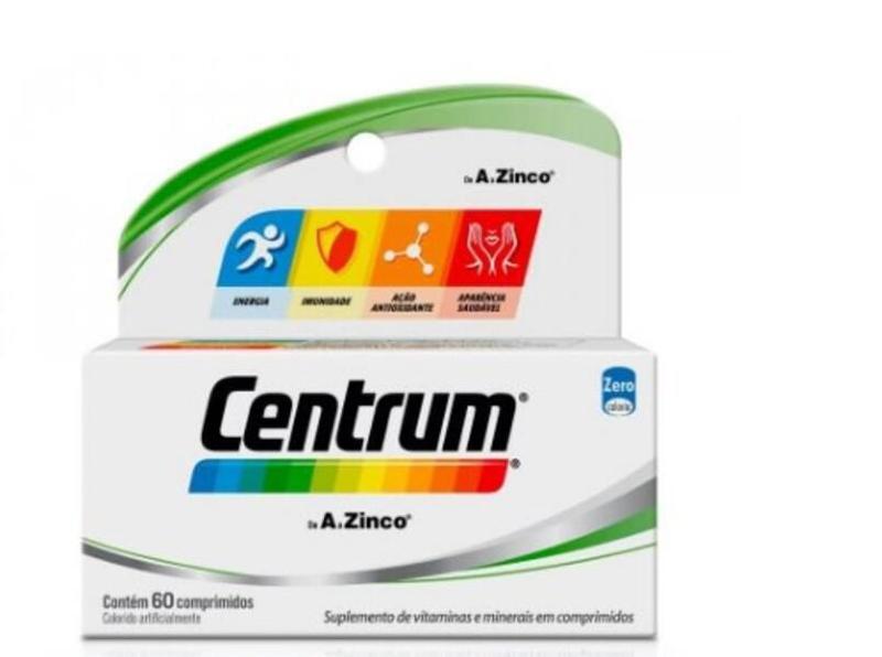 Centrum De A A Zinco 60 Comprimidos - Multivitamínico / Polivitamínico ...