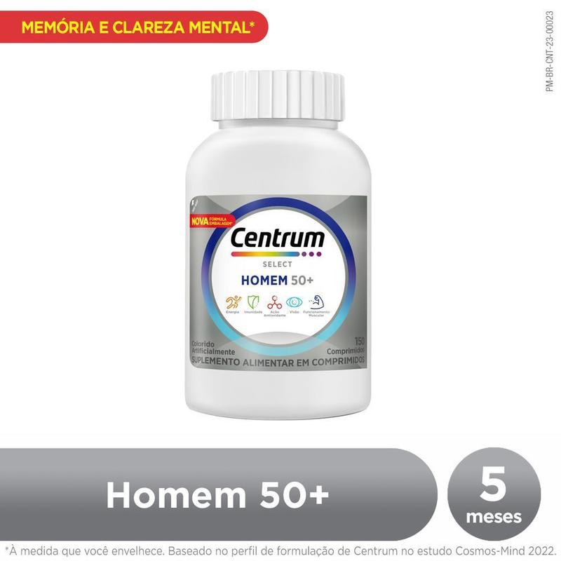 Centrum Select Homem 50+ Com 150 Comprimidos - Multivitamínico ...
