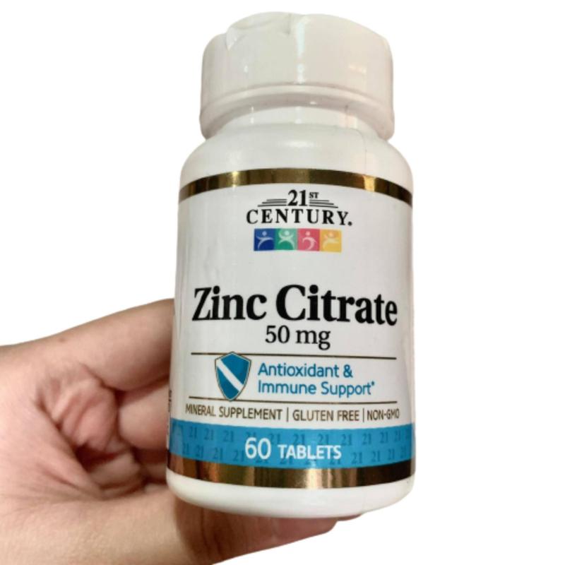 Century Citrato De Zinco 50mg 60 comprimidos Importado Zinc - yang ...