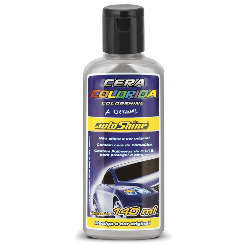 Cera Automotiva Colorida Colorshine Cinza 140ml Autoshine - Cera ...