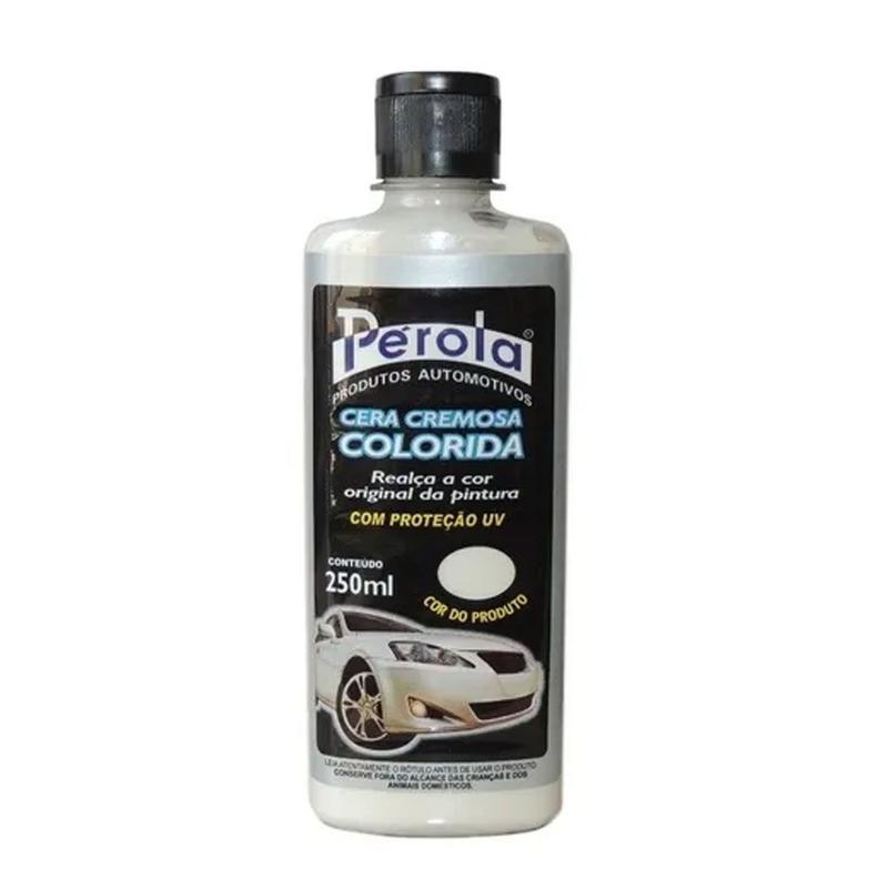 Cera Automotiva Cremosa Colorida UV Carro 250ml - PEROLA - Cera ...