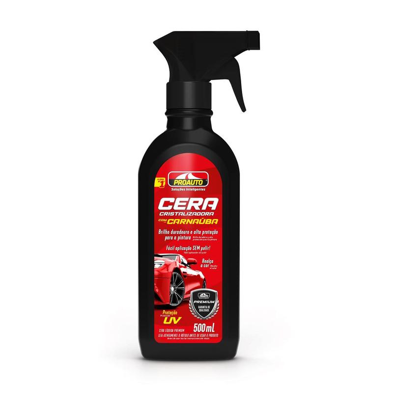 Cera Automotiva Cristalizadora com proteção de carnaúba ProAuto 500 ml ...