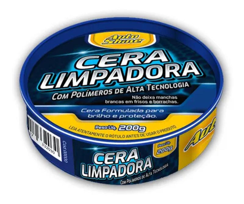 Cera Automotiva Limpadora Carnaúba Polimento Autoshine 200g - Cera ...