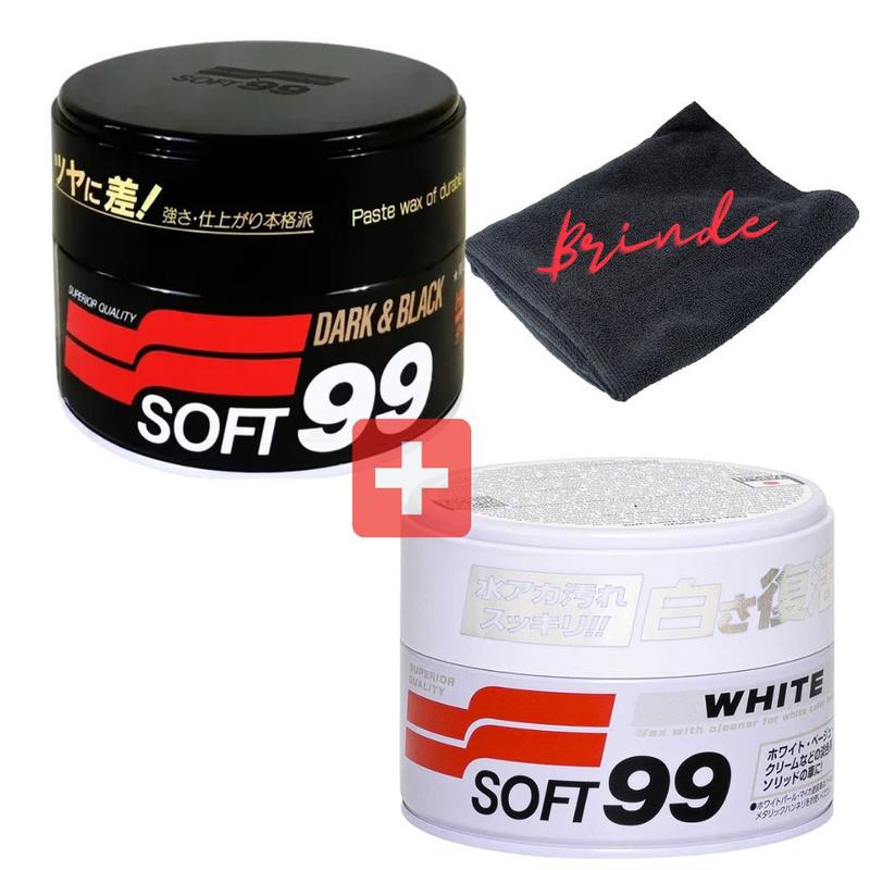 Cera Carnaúba DARK & BLACK + WHITE CLEANER 350g Soft99 - SOFT 99 - Cera ...