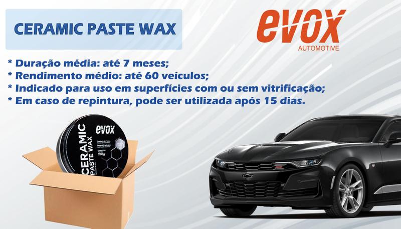 Cera Ceramic Paste Wax 200g EVOX - Cera Automotiva - Magazine Luiza