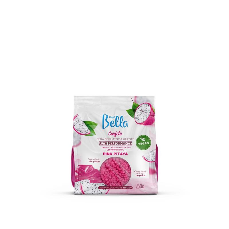 Cera Confete Pink Pitaya Vegana Depil Bella 250g - Cera Depilatória ...