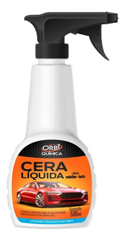 Cera Liquida com Gatilho Carnaúba e Silicone FÁCIL APLICAÇÃO Orbi 500ml ...