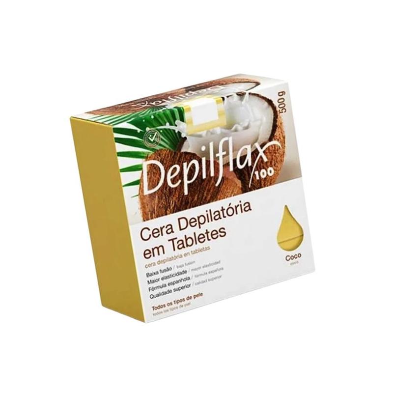 Cera Quente De Depilação Coco Corporal e Facial Em Barras Depilflax ...