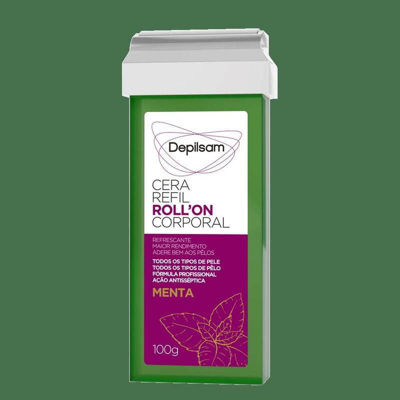 Cera Refil Roll-On Corporal Depilsam Menta 100G - Cera Depilatória ...
