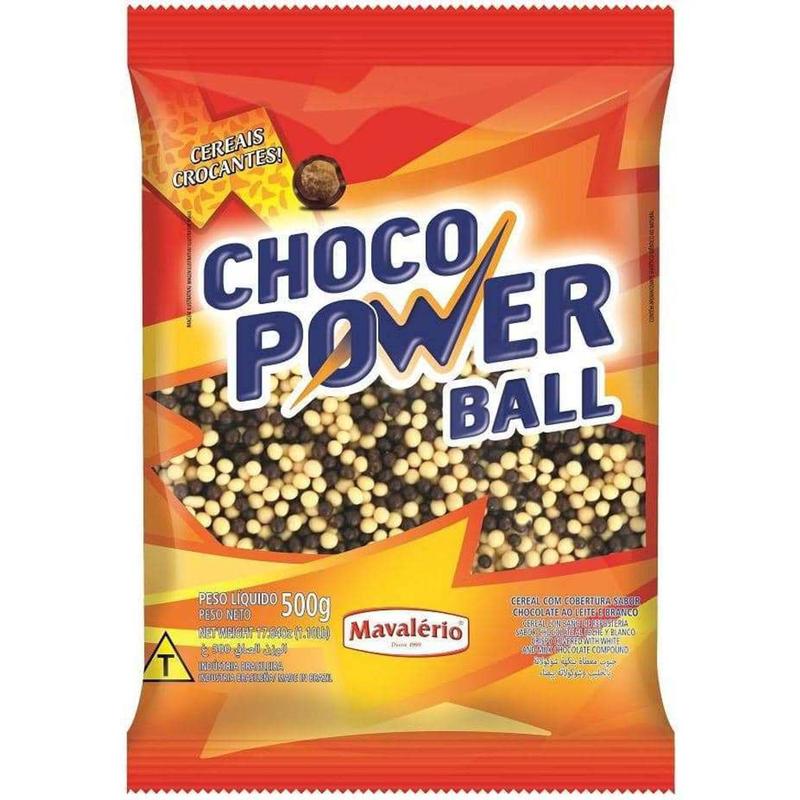 Cereal Drageado Mini ao Leite/Branco Choco Power Ball com 500g ...