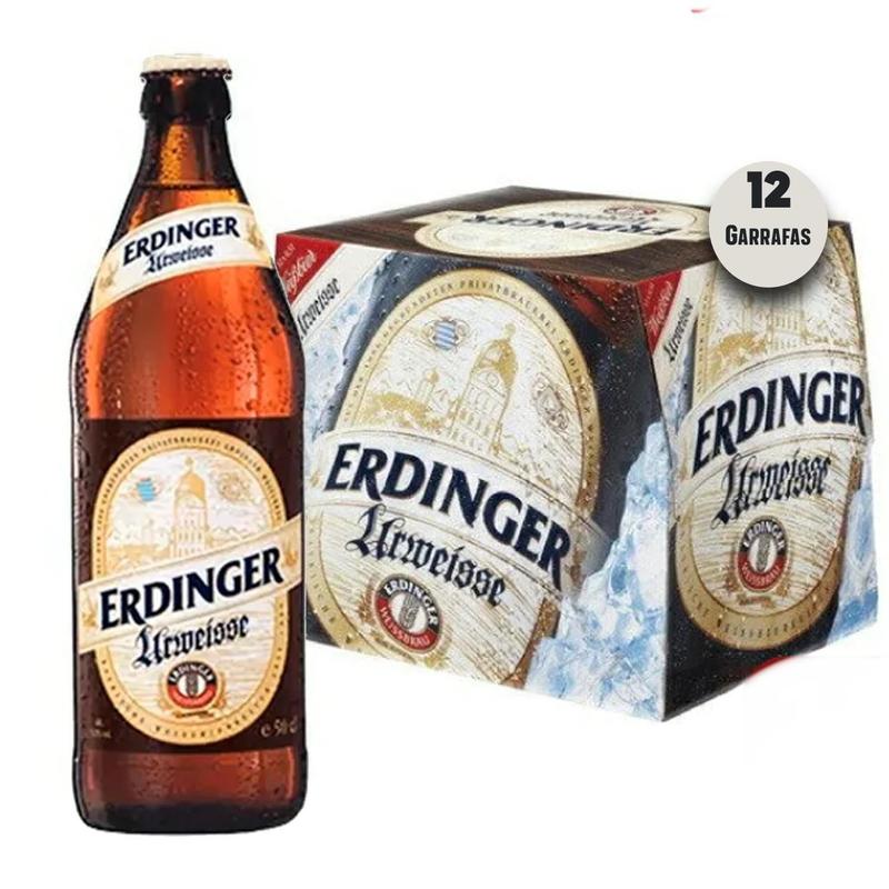 Cerveja Alemã Erdinger Urweisse 500ml (12 Garrafas) - Cerveja ...