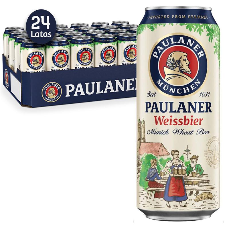 Cerveja Alemã PAULANER Weissbier Lata 500ml (24 latas) - Cerveja ...