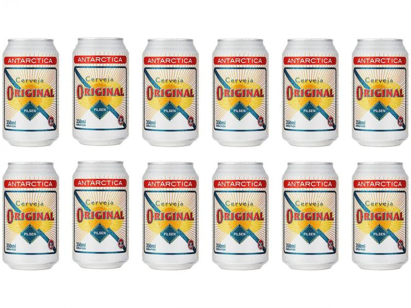 Cerveja Antarctica Original Pilsen 12 Unidades - Lata 350ml - Cerveja ...