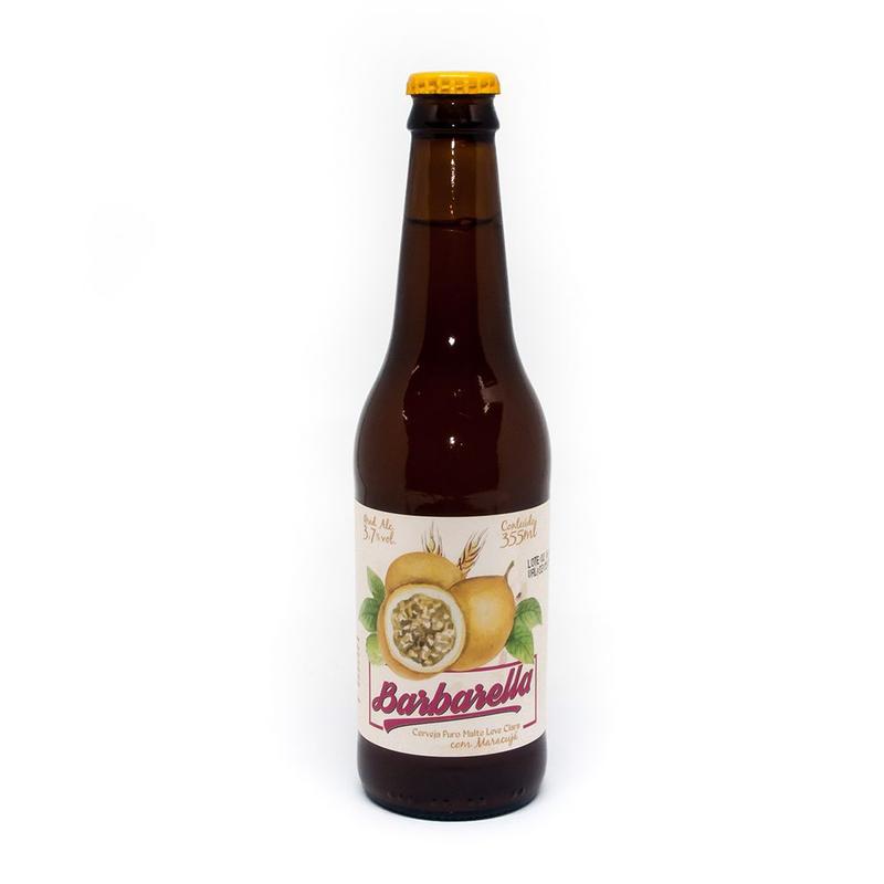 Cerveja Barbarella Puro Malte Leve Clara com Maracujá Garrafa 355ml ...