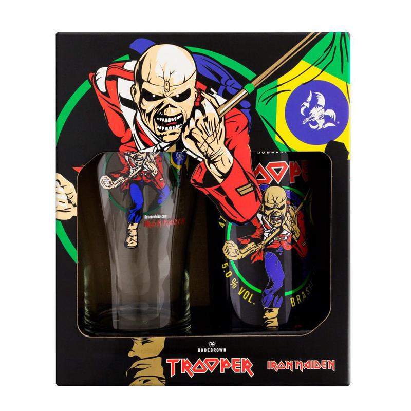 Cerveja Bodebrown Trooper Iron Maiden Lata 473ml + Copo - Kit Cerveja ...