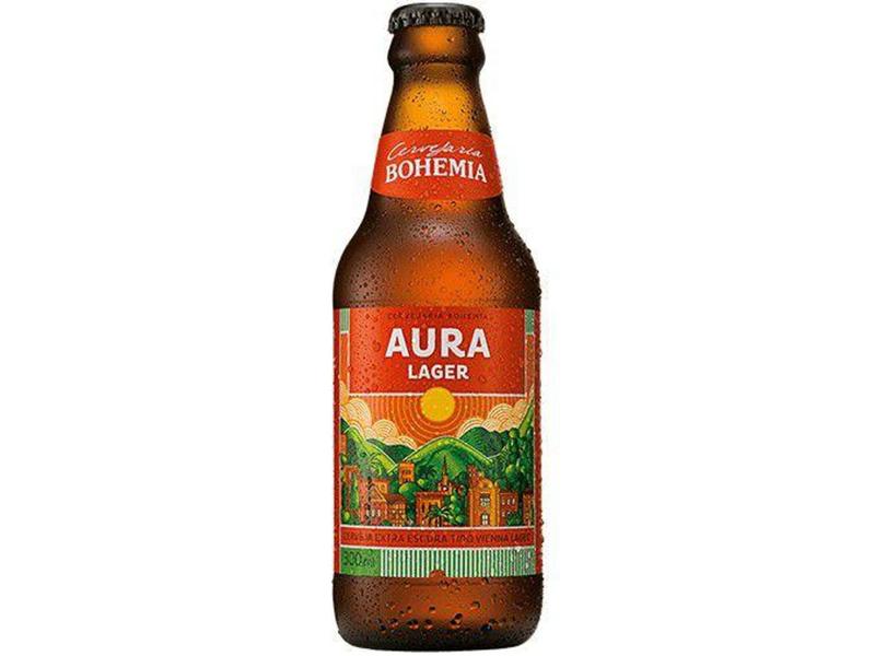 Cerveja Bohemia Aura Puro Malte Vienna Lager - Garrafa 300ml - Cerveja ...