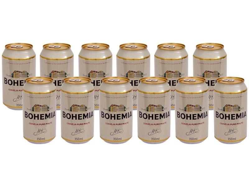 Cerveja Bohemia Puro Malte Lager 350ml - 12 Unidades - Cerveja ...