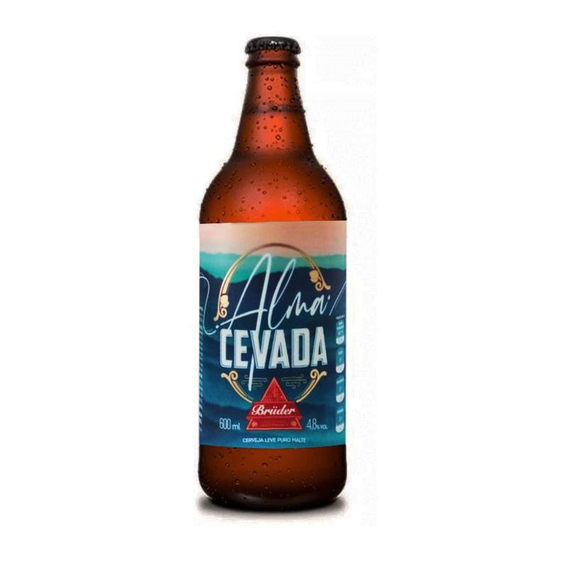 Cerveja Bruder Lager Puro Malte Alma Cevada 600ml Zero Carboidratos ...