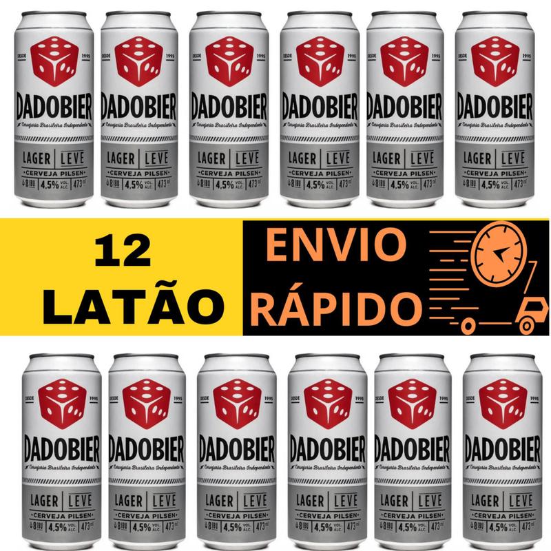 Cerveja Dado Bier Lager Leve Latão 473mL 12 Unidades - Cerveja ...