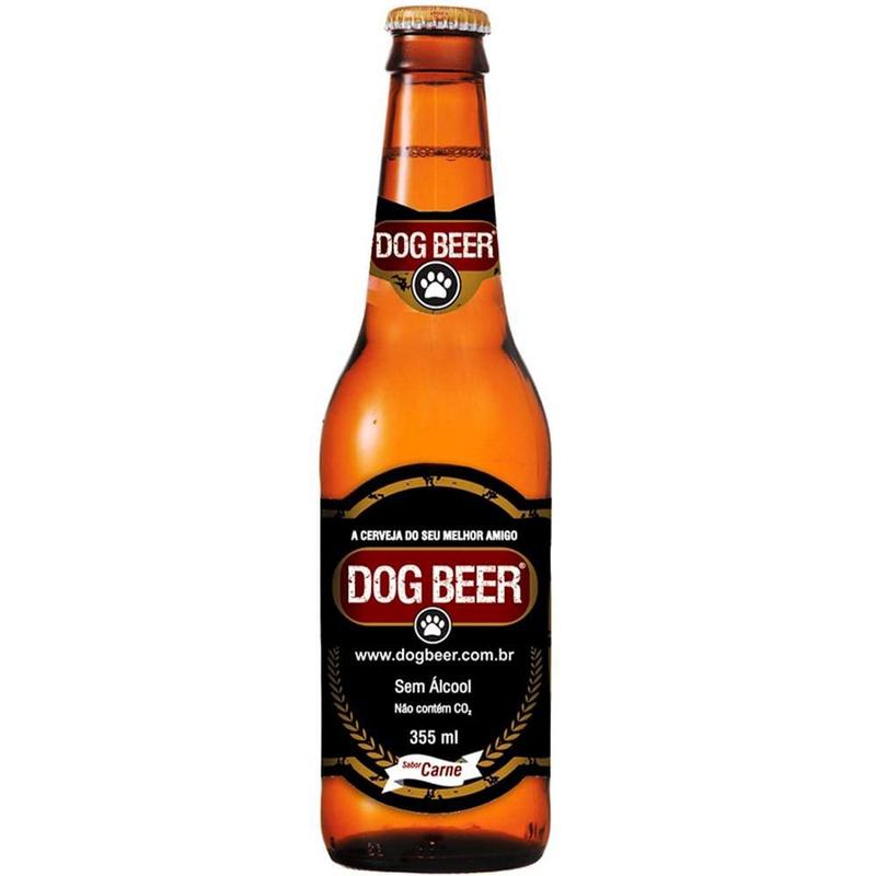 Cerveja Dog Beer sem Álcool Sabor Carne para Cães - 335 mL - Ipet ...