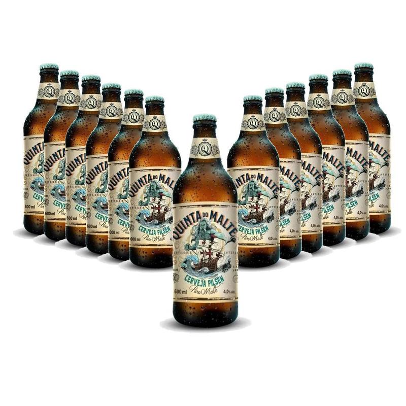Cerveja Pilsen Puro Malte 600Ml Quinta Do Malte 12 Garrafas - Cerveja ...