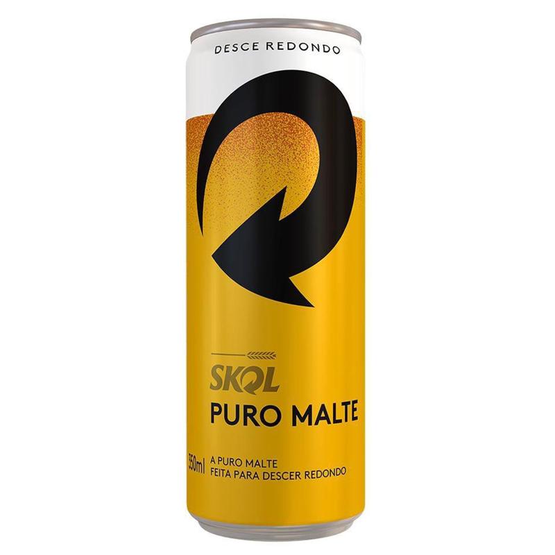 Cerveja Skol Puro Malte Lata Sleek 350ml Pack 12 unidades - Cerveja - Magazine Luiza