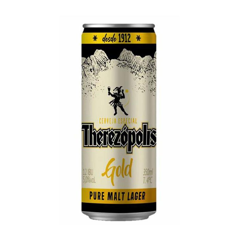 Cerveja Therezópolis Gold Premium Lager- Lata 350ml - Cervejaria ...