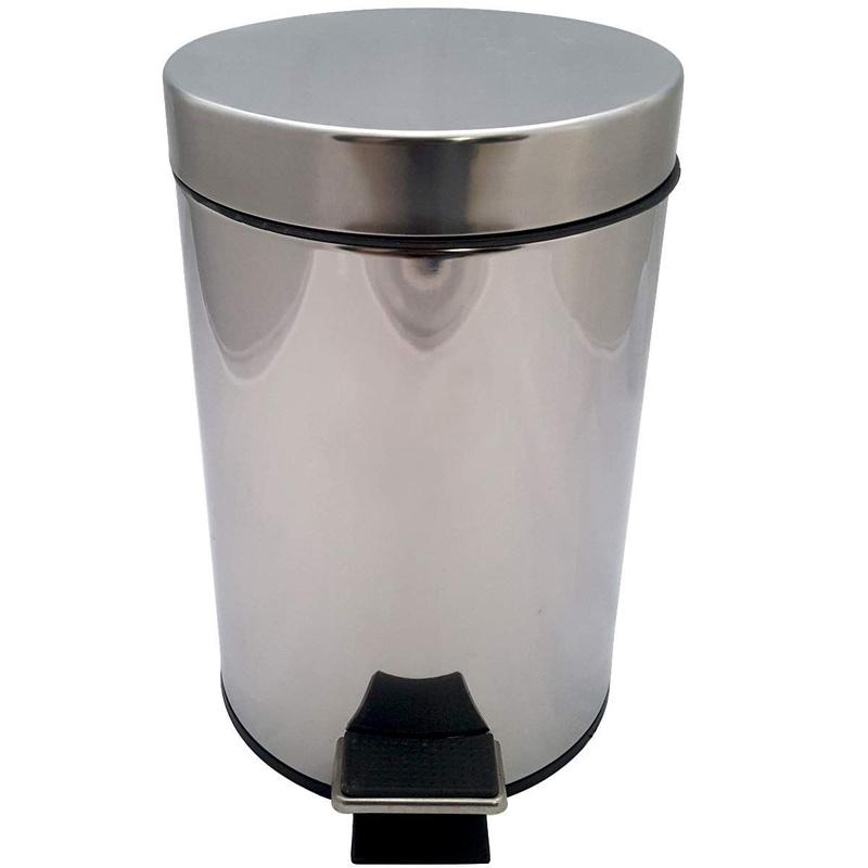 Cesta De Lixo Lixeira Banheiro Metal Inox 3l Com Pedal - Art House ...
