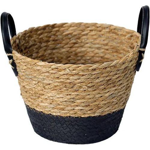 Cesto De Fibra Natural Multiuso Detalhe Preto 24x17 Cm - Paramount ...