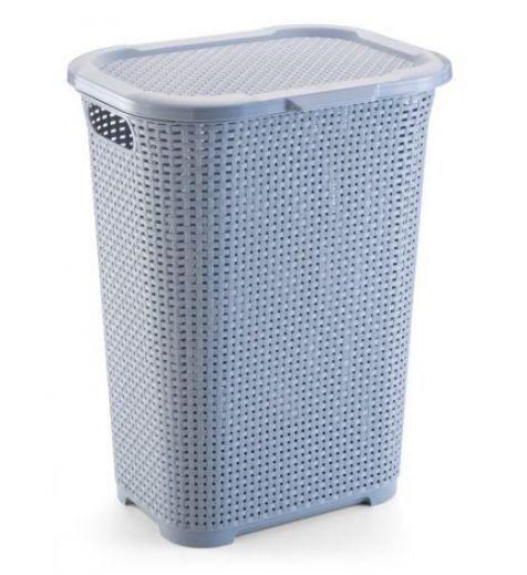 Cesto para Roupas Rattan em Plástico Cinza 30L 38x29,5x50cm - Monte ...