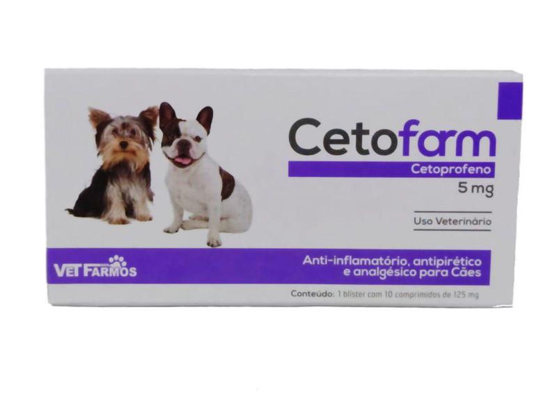Cetofarm p/ Cães 5mg- Vet Farmos - Anti-Inflamátório - Magazine Luiza