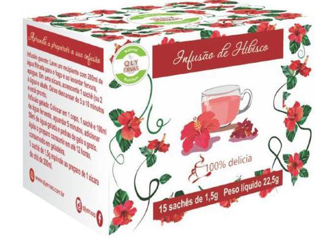 Chá De Hibisco 15 Sachês Qly Ervas - Chá - Magazine Luiza