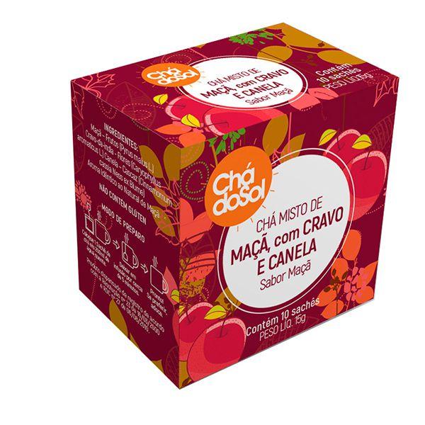 Chá de maçã, cravo e canela - Chá do Sol 10 sachês - Cha Do Sol - Chá ...