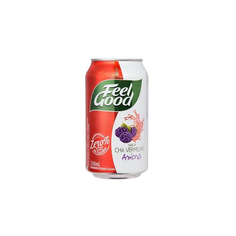 Cha Vermelho com Amora Feel Good Baixa Caloria Lata 330ml - Chá ...