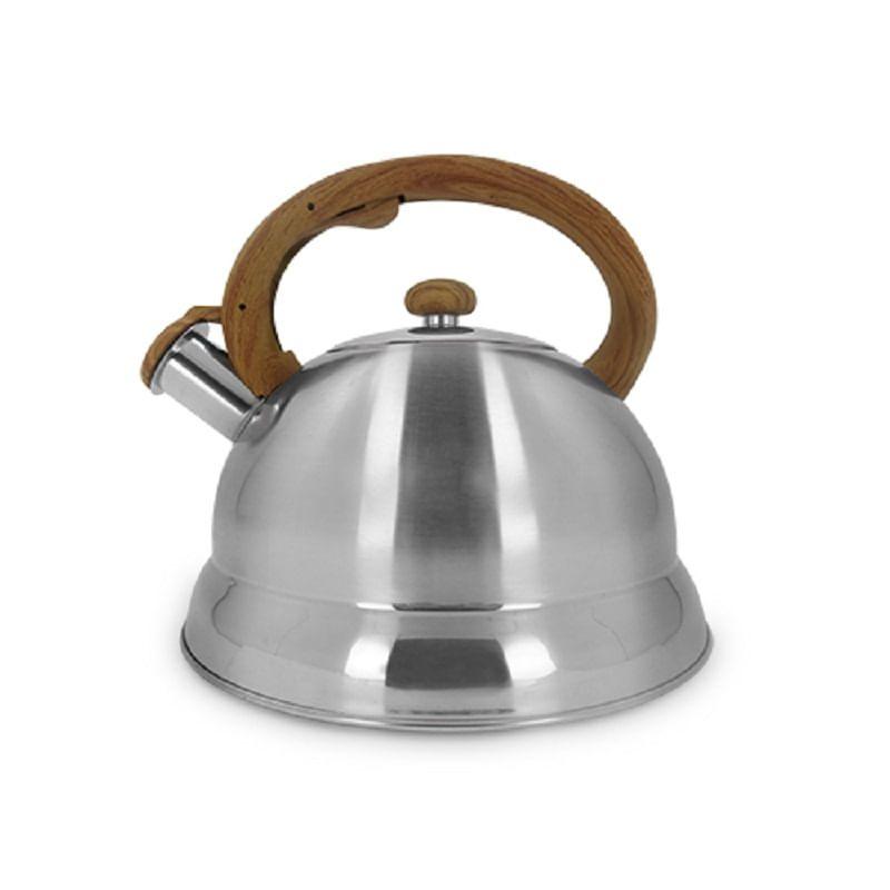 Chaleira 3L, Inox cor Prata - Moderna - Alça Bambu - MIMO LTDA ...