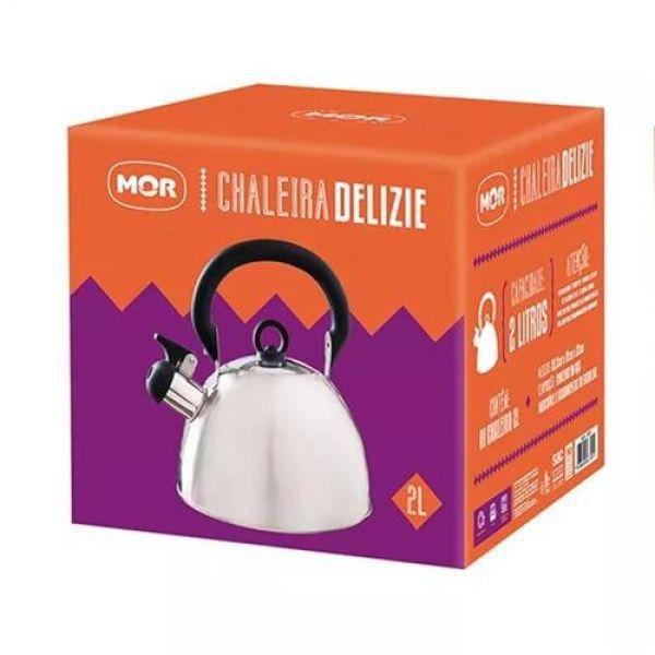 Chaleira Aço Inox Com Apito 2,5 Litros Delizie - Mor - Chaleiras ...