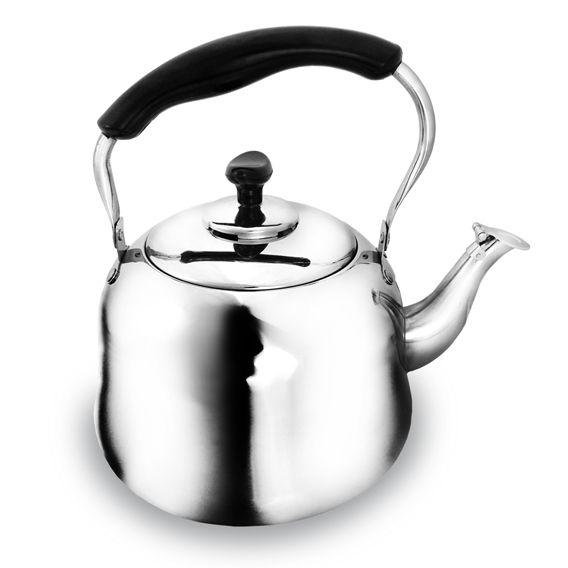 Chaleira Aço Inox Com Tampa De Segurança 2,5 Litros Ke Home - Chaleiras ...