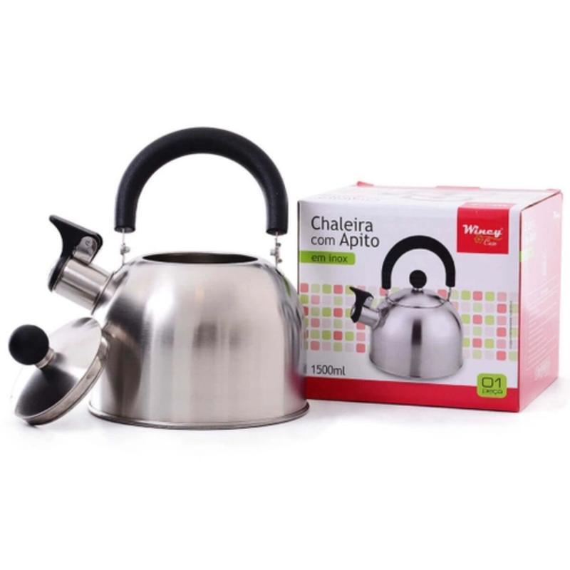 Chaleira com Apito Inox 1,5L - Wincy Casa - Chaleiras - Magazine Luiza