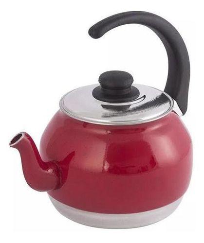 Chaleira De Alumínio Tamanho 18 Vermelha Para Fazer Chá Café - biato ...