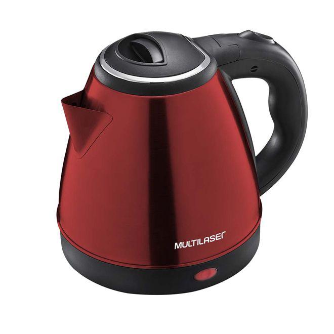 Chaleira Elétrica Inox Multilaser BE017 1200W 1,8L Vermelha - Chaleiras ...