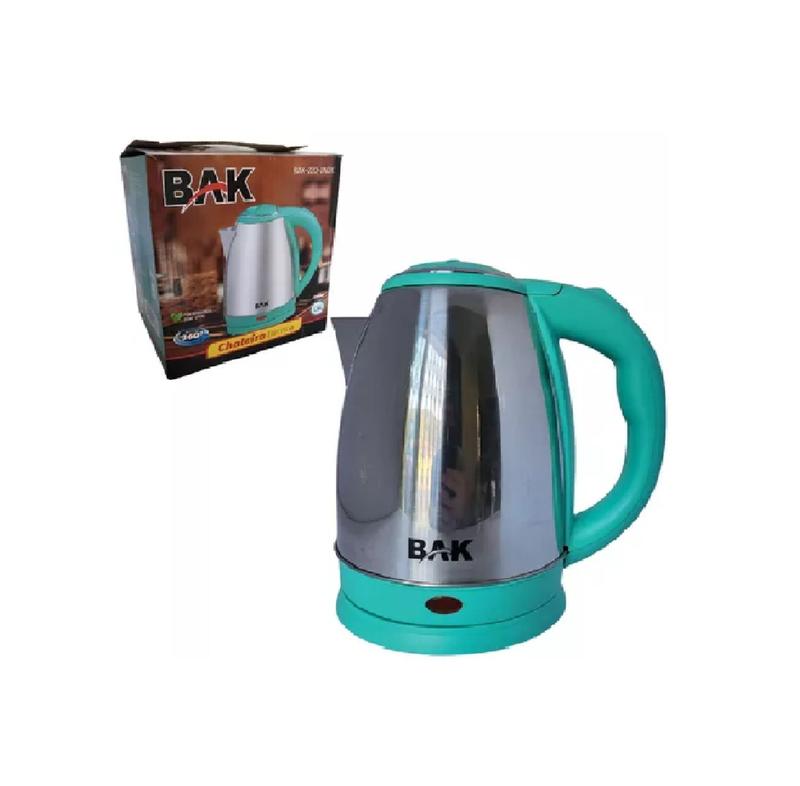 Chaleira Elétrica Rotação 360 BAK 110v ou 220v Inox 1.8 L Colorida ...
