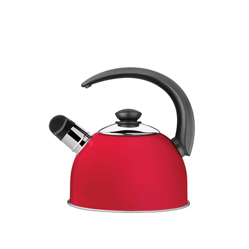 Chaleira em Aço Inox com Apito Vermelha 2,1L - Tramontina - Chaleiras ...