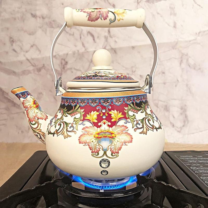 Chaleira Esmaltada Vintage Porcelana Elegante 2,0 Litros - BSAN SHOP ...