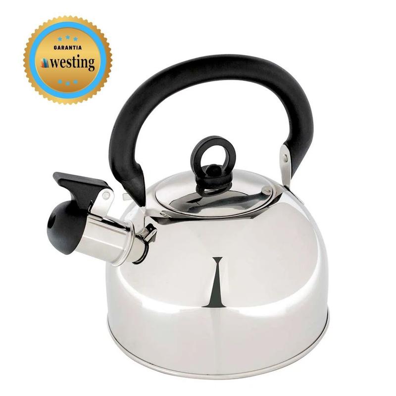 Chaleira Grande Em Aço Inox 2 Litros Com Apito Mor - Chaleira ...